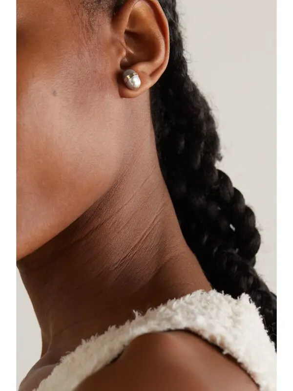 MELISSA JOY MANNING 14-karat Recycled Pearl Earrings