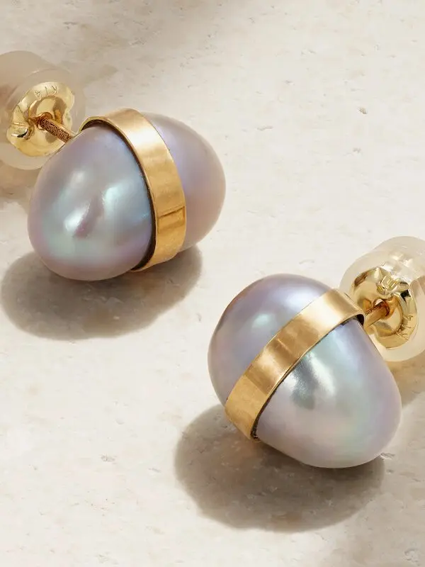 MELISSA JOY MANNING 14-karat Recycled Pearl Earrings