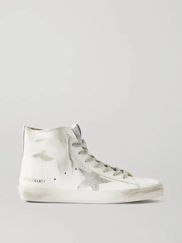 GOLDEN GOOSE Francy Distressed High-top Sneakers