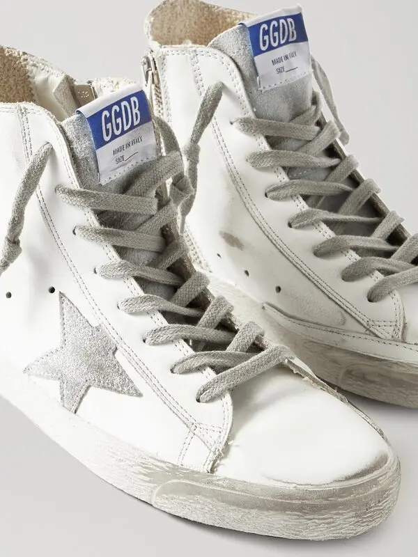 GOLDEN GOOSE Francy Distressed High-top Sneakers