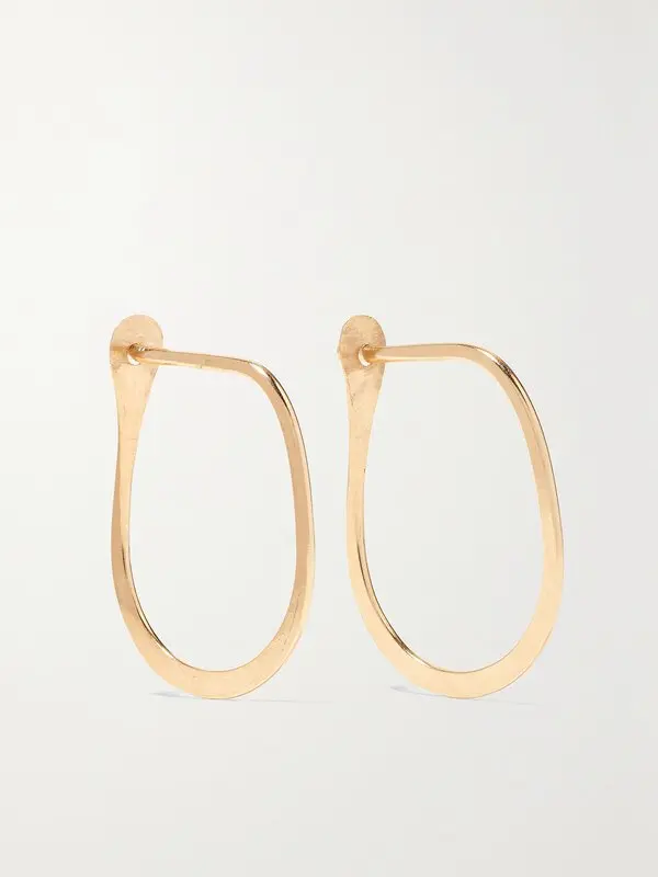 MELISSA JOY MANNING Teardrop 14-karat Hoop Earrings - Gold