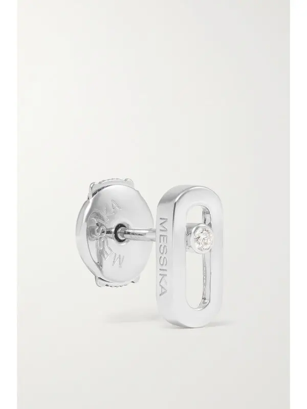 Messika Move Uno 18-karat Diamond Earrings - Silver