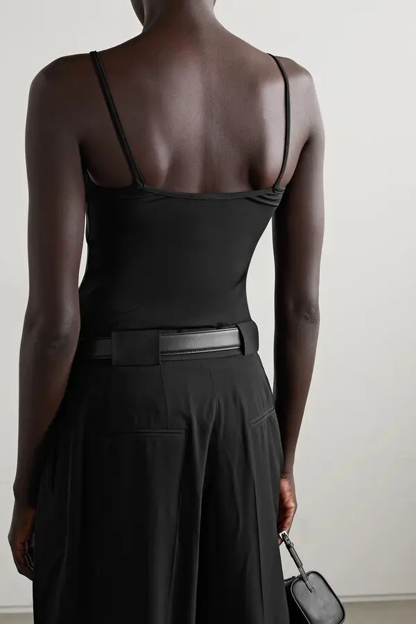 THE ROW Essentials Brixton Stretch-jersey Camisole - Black