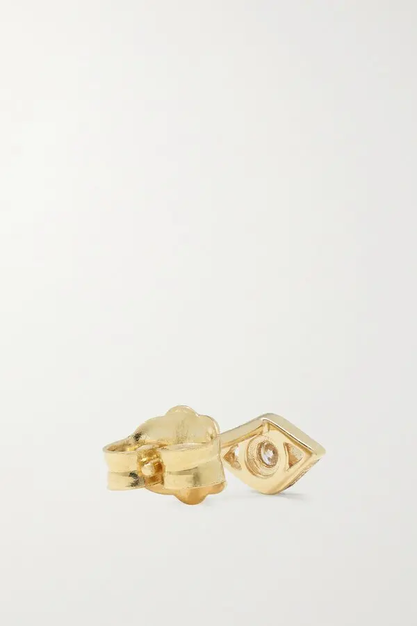 SYDNEY EVAN Small Evil Eye Diamond Earrings