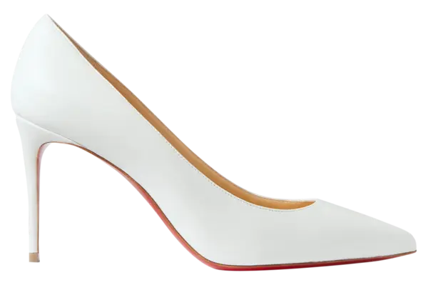 CHRISTIAN LOUBOUTIN Kate 85 Leather Pumps - White