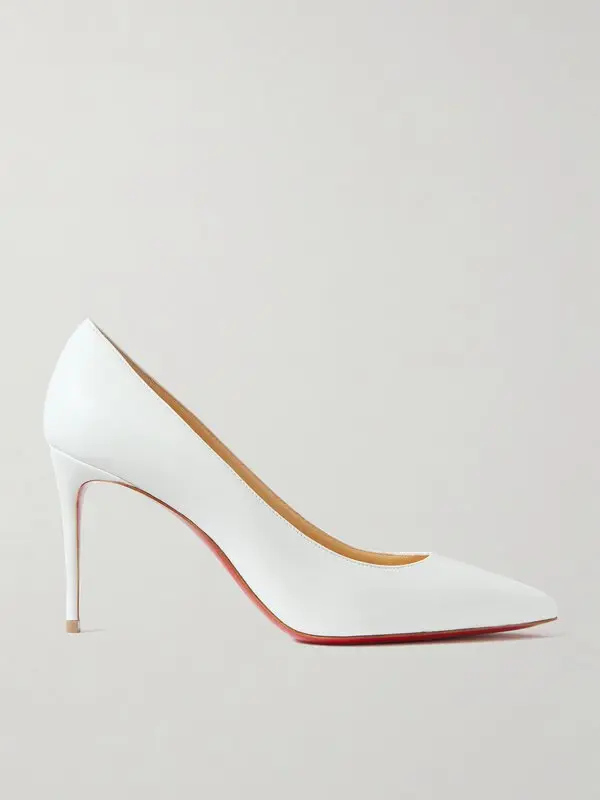 CHRISTIAN LOUBOUTIN Kate 85 Leather Pumps - White