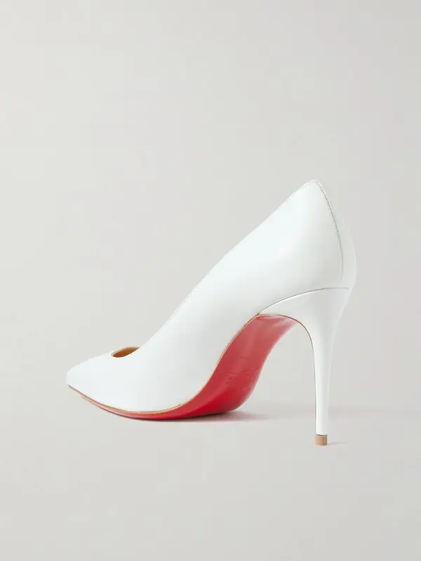 CHRISTIAN LOUBOUTIN Kate 85 Leather Pumps - White