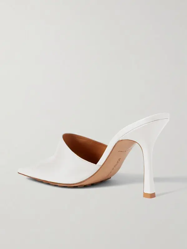 Bottega Veneta Leather Mules - White