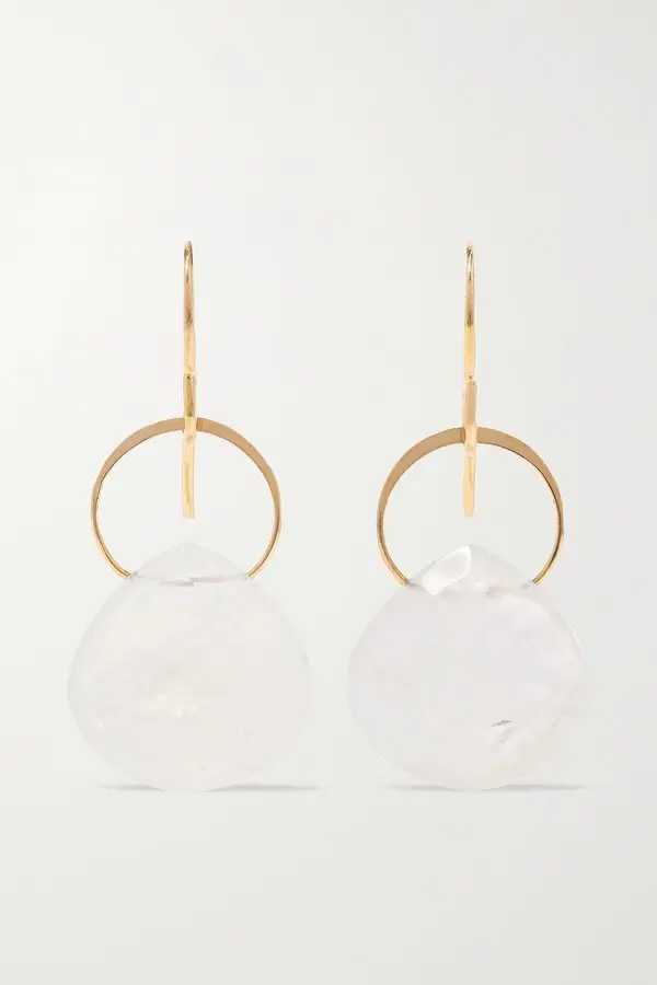 MELISSA JOY MANNING 14-karat Moonstone Dangle Earrings - Gold