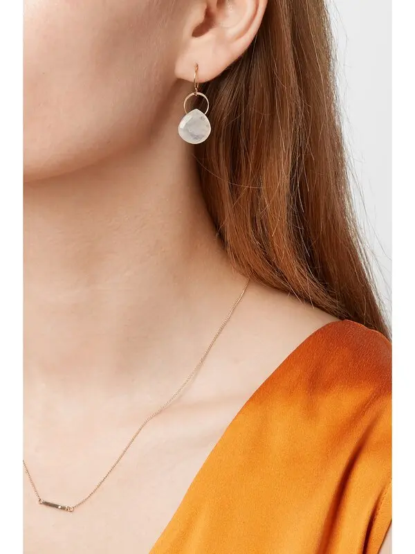 MELISSA JOY MANNING 14-karat Moonstone Dangle Earrings