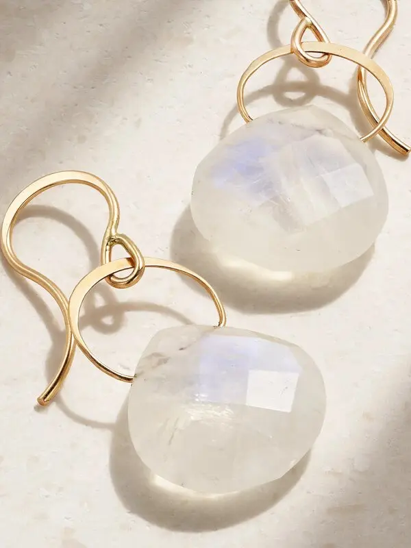 MELISSA JOY MANNING 14-karat Moonstone Dangle Earrings