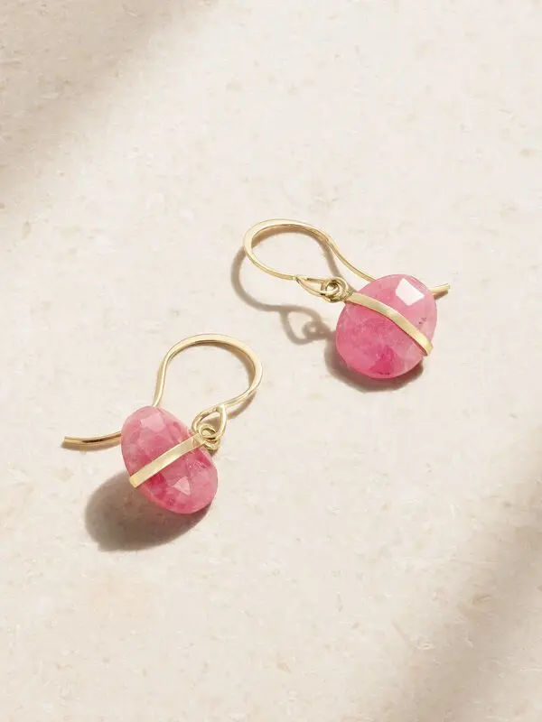 MELISSA JOY MANNING 14-karat Recycled Sapphire Drop Earrings