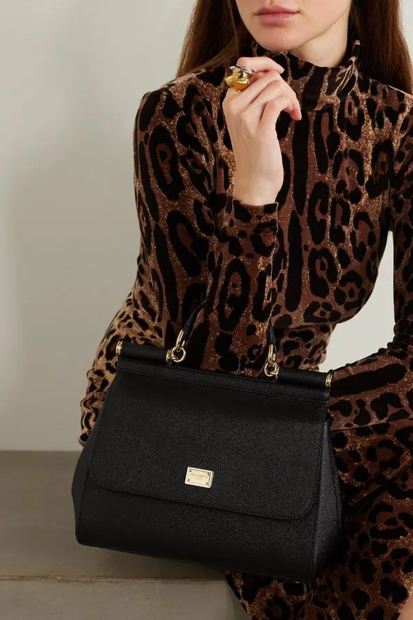 Dolce & Gabbana Sicily Textured-leather Tote