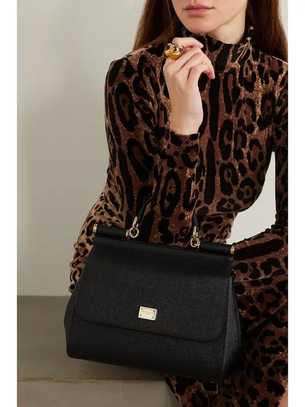 Dolce & Gabbana Sicily Textured-leather Tote