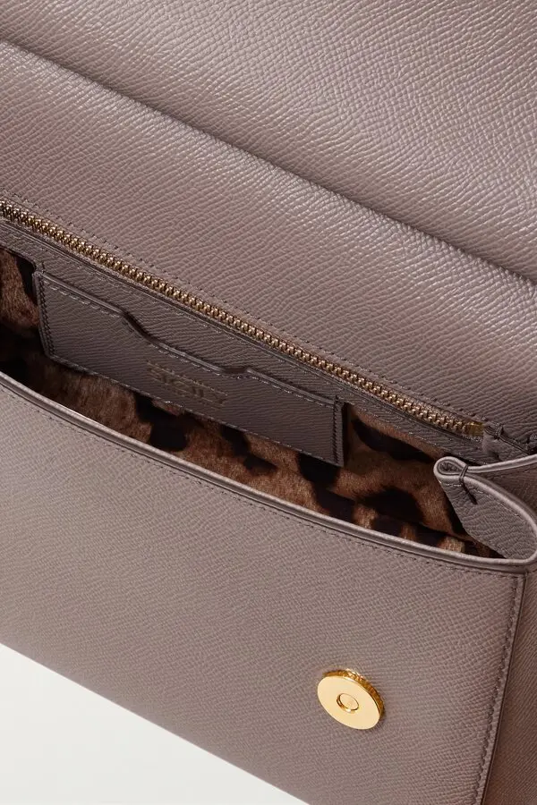 Dolce & Gabbana Sicily Textured-leather Tote - Brown