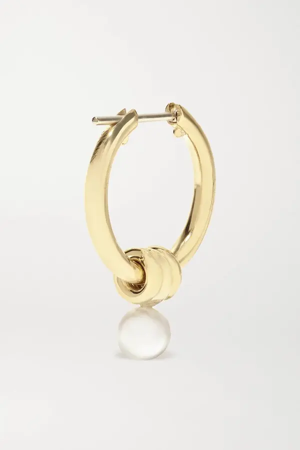 SPINELLI KILCOLLIN Ara 18-karat Pearl Hoop Earrings
