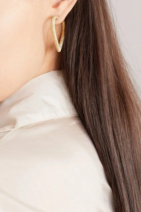 Carolina Bucci Cuore Small 18-karat Hoop Earrings