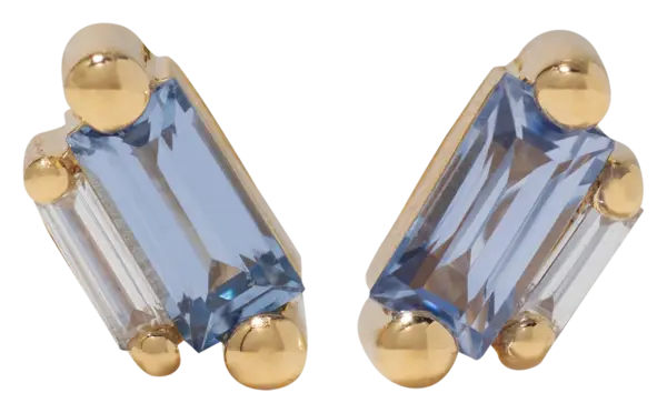 SUZANNE KALAN 18-karat Sapphire And Diamond Earrings