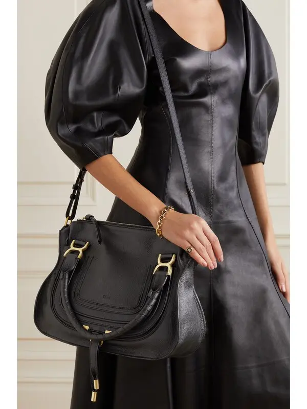 Chloé Net Sustain Marcie Medium Textured-leather Tote