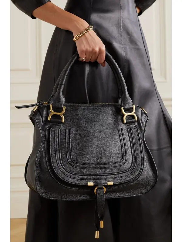 Chloé Net Sustain Marcie Medium Textured-leather Tote