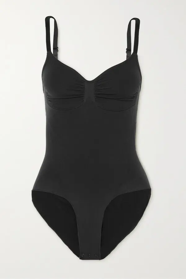 SKIMS Seamless Sculpt Brief Bodysuit - Black