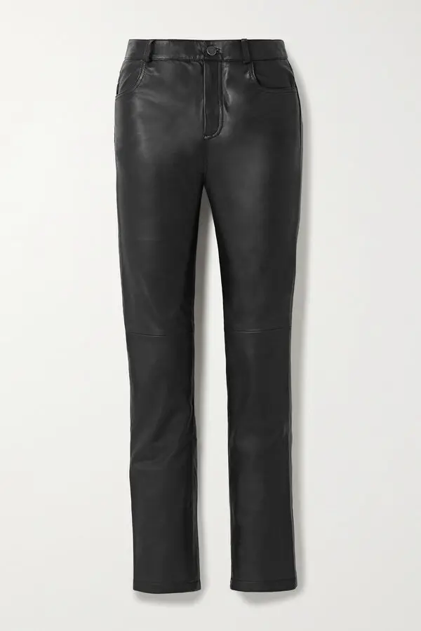 DEADWOOD Net Sustain Phoenix Leather Straight-leg Pants