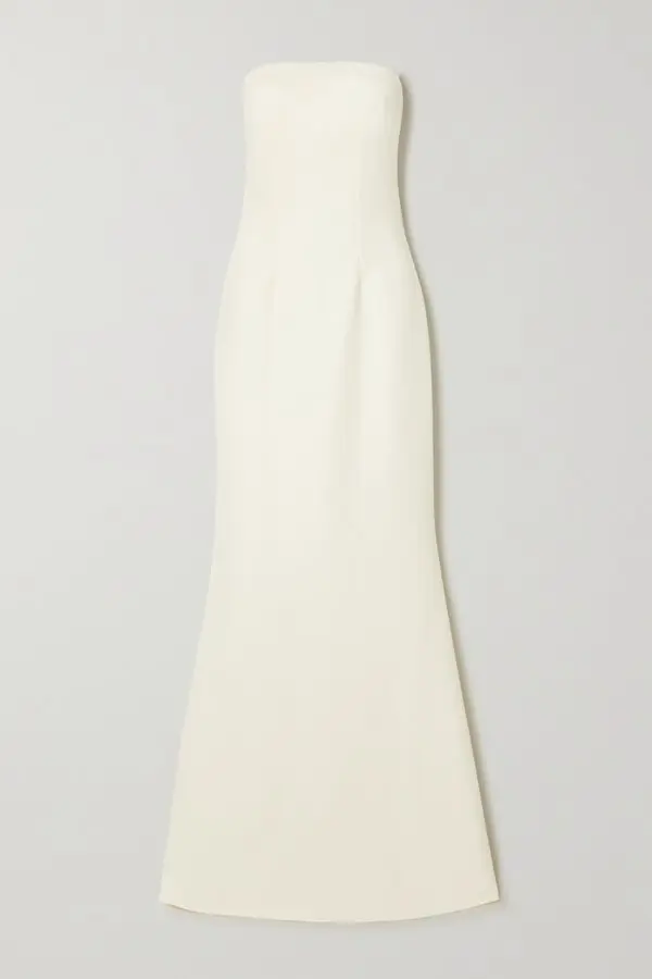 Safiyaa Strapless Crepe Gown