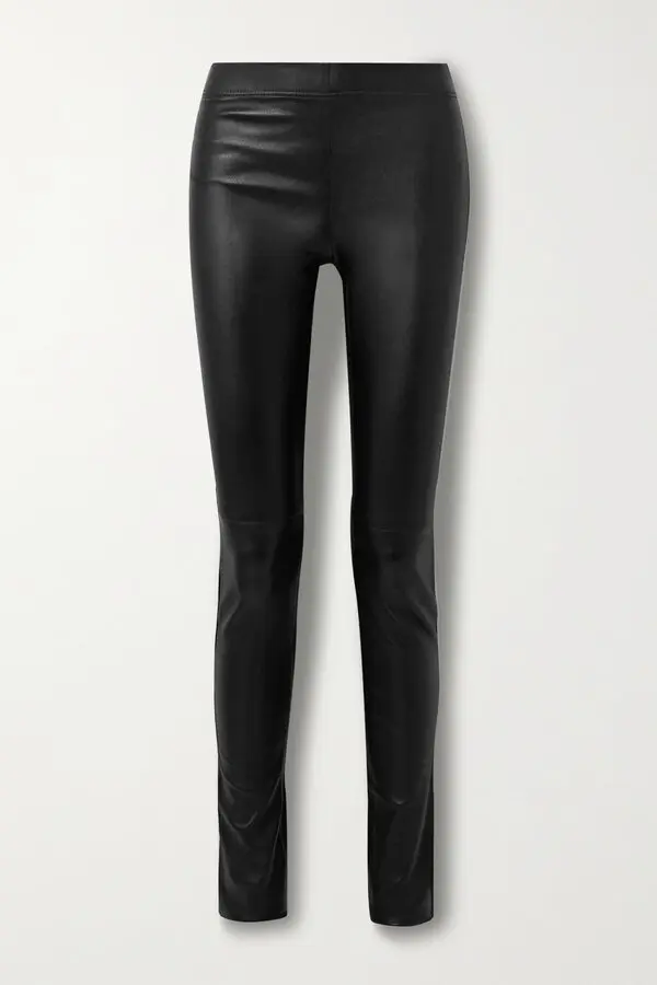 JOSEPH Stretch-leather Leggings - Black