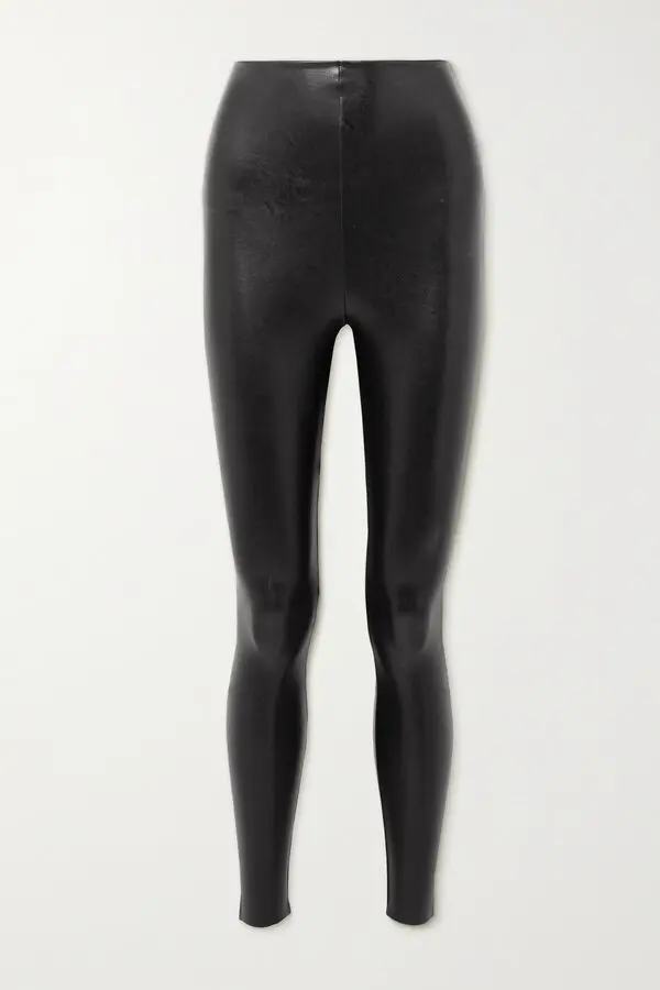 Commando Stretch Leather-like Leggings - Black