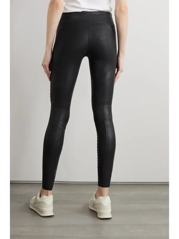 Spanx Moto Faux Stretch-leather Leggings