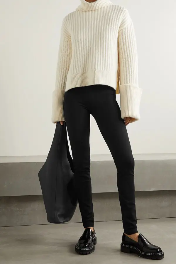 JOSEPH Stretch-garbardine Leggings - Black