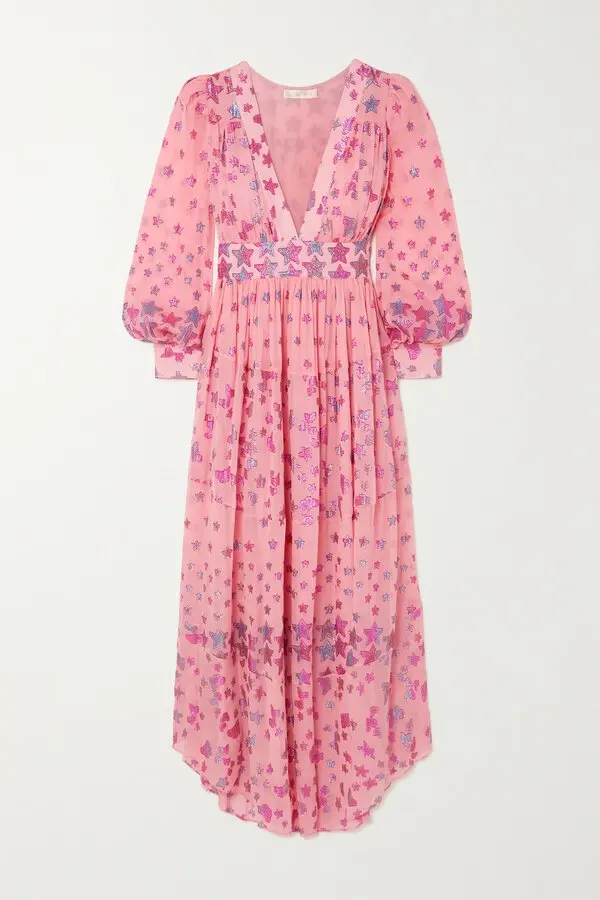 fore maxi dress Fore Collection Sleeveless Plunge V-Neck Rosette Maxi Dress