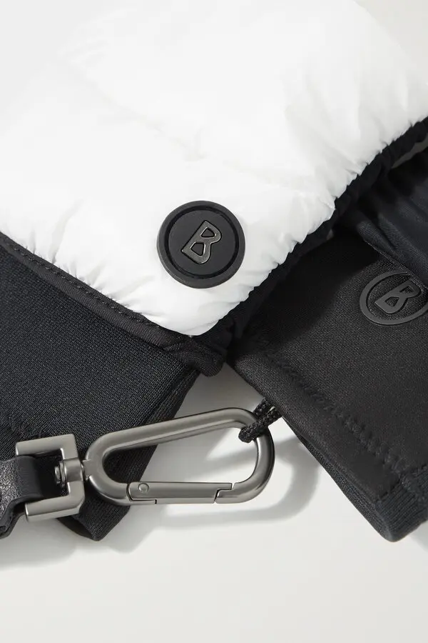 Bogner Layered Padded Shell And Stretch-jersey Ski Gloves