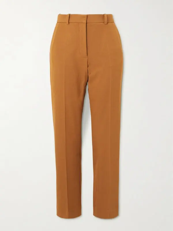 JOSEPH Coleman Gabardine Slim-leg Trousers - Orange