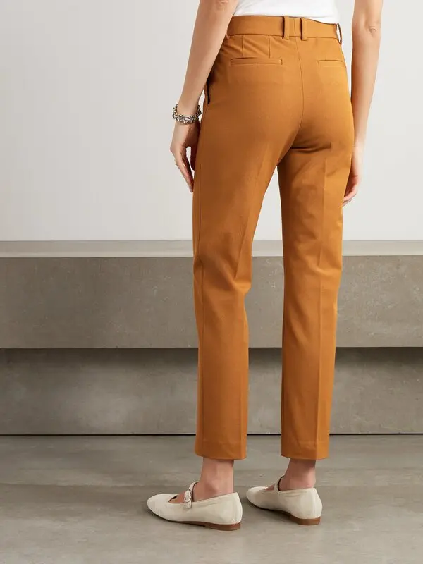 JOSEPH Coleman Gabardine Slim-leg Trousers - Orange