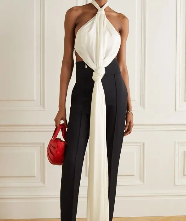Givenchy Open-back Knotted Crepe Halterneck Top