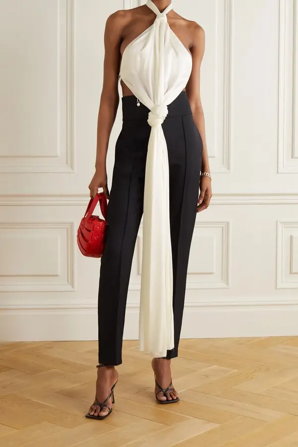 Givenchy Open-back Knotted Crepe Halterneck Top