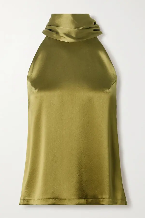 Galvan Satin Halterneck Top