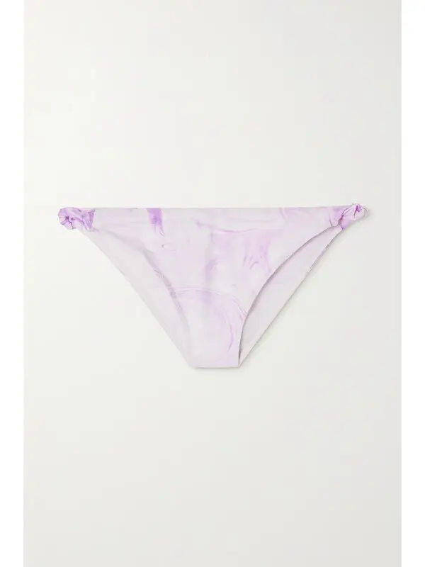 GANNI Printed Bikini Briefs - Purple