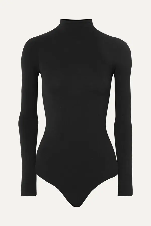 Commando Ballet Stretch-jersey Turtleneck Thong Bodysuit - Black