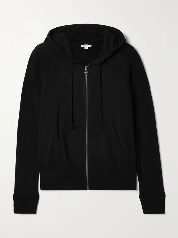 JAMES PERSE Vintage French Cotton-terry Hoodie - Black