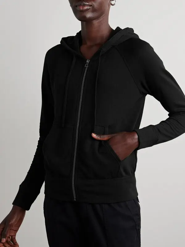 JAMES PERSE Vintage French Cotton-terry Hoodie - Black