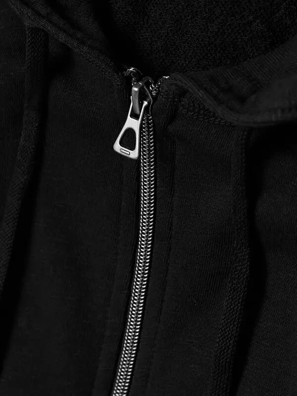 JAMES PERSE Vintage French Cotton-terry Hoodie - Black