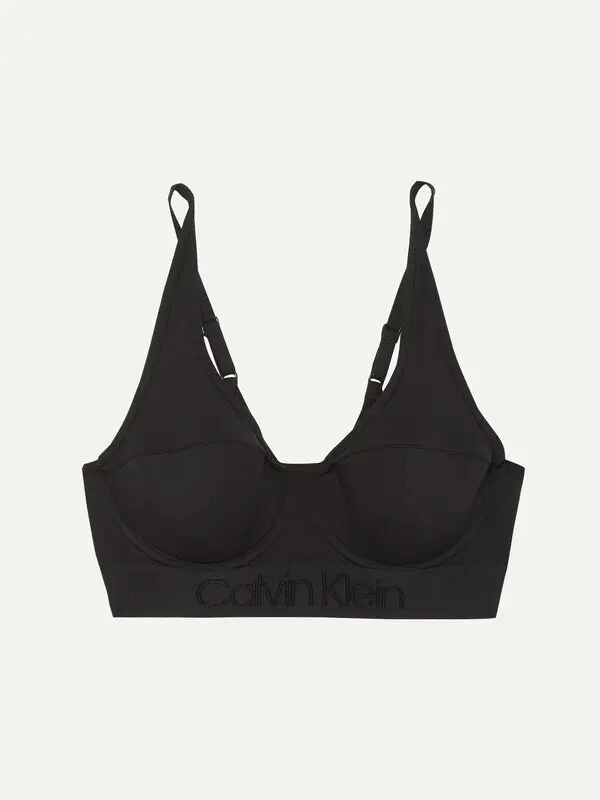 Calvin Klein Stretch-jersey Underwired Bra - Black