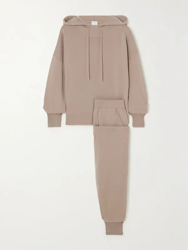 ALLUDE Cashmere Hoodie And Track Pants Set - Neutrals