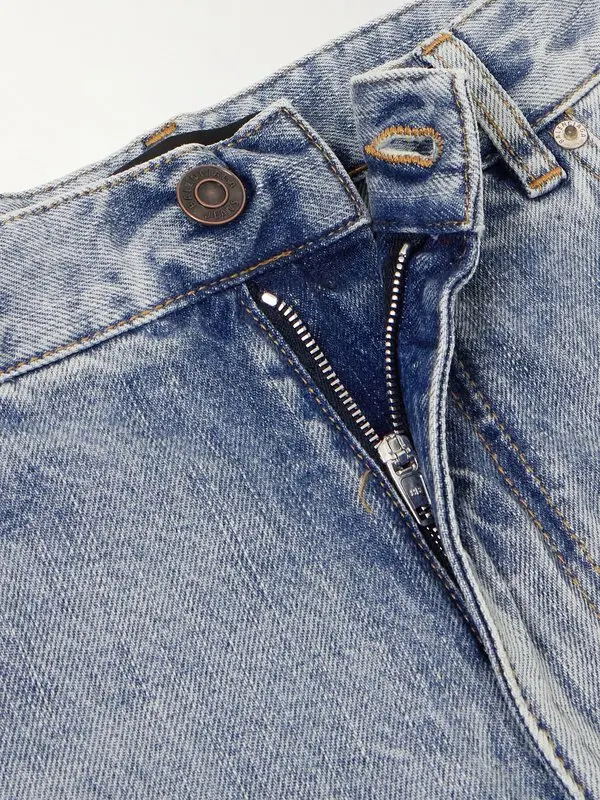 Balenciaga Distressed Low-rise Flared Jeans