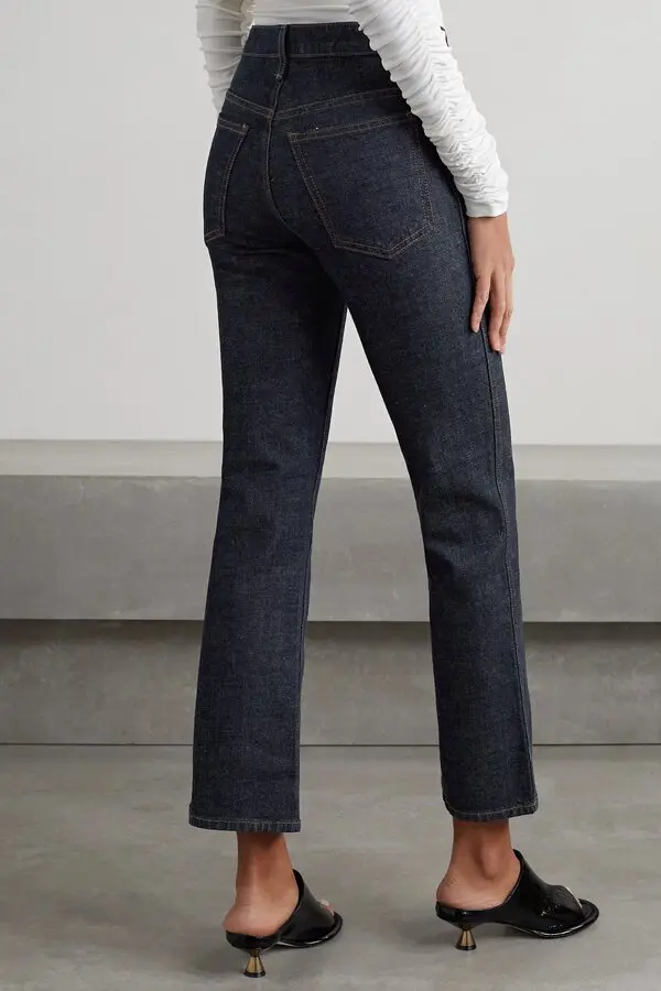 Khaite Vivian Cropped High-rise Bootcut Jeans