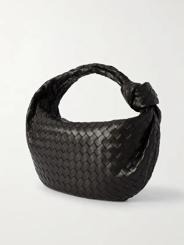 Bottega Veneta Jodie Small Knotted Intrecciato Leather Shoulder Bag - Brown