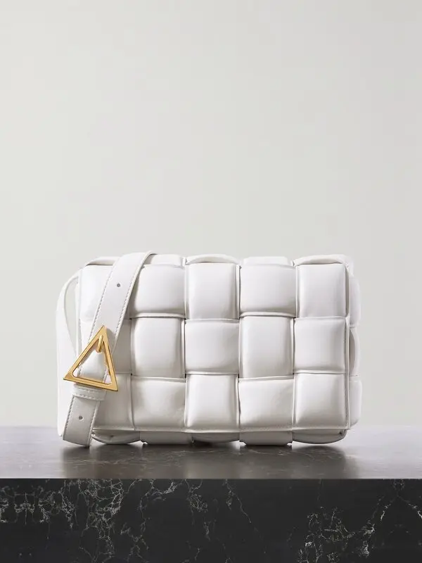 Bottega Veneta Cassette Medium Crossbody Bag - White