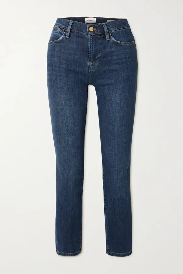 FRAME Le High Cropped Straight-leg Jeans